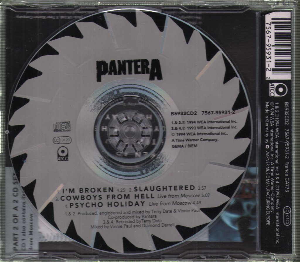 Pantera - I'm Broken / Slaughtered - Cd – Vinyl Tap