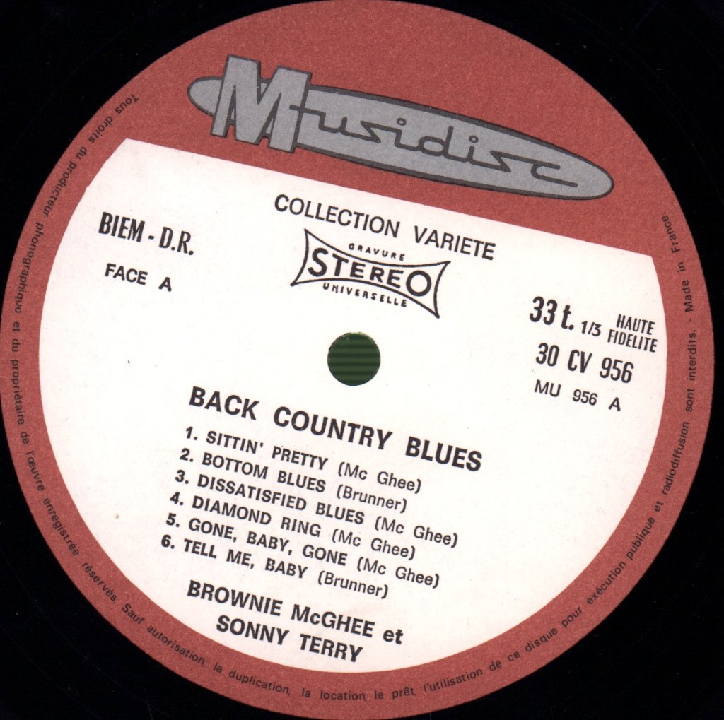 Brownie Mcghee And Sonny Terry - Back Country Blues - Lp – Vinyl Tap