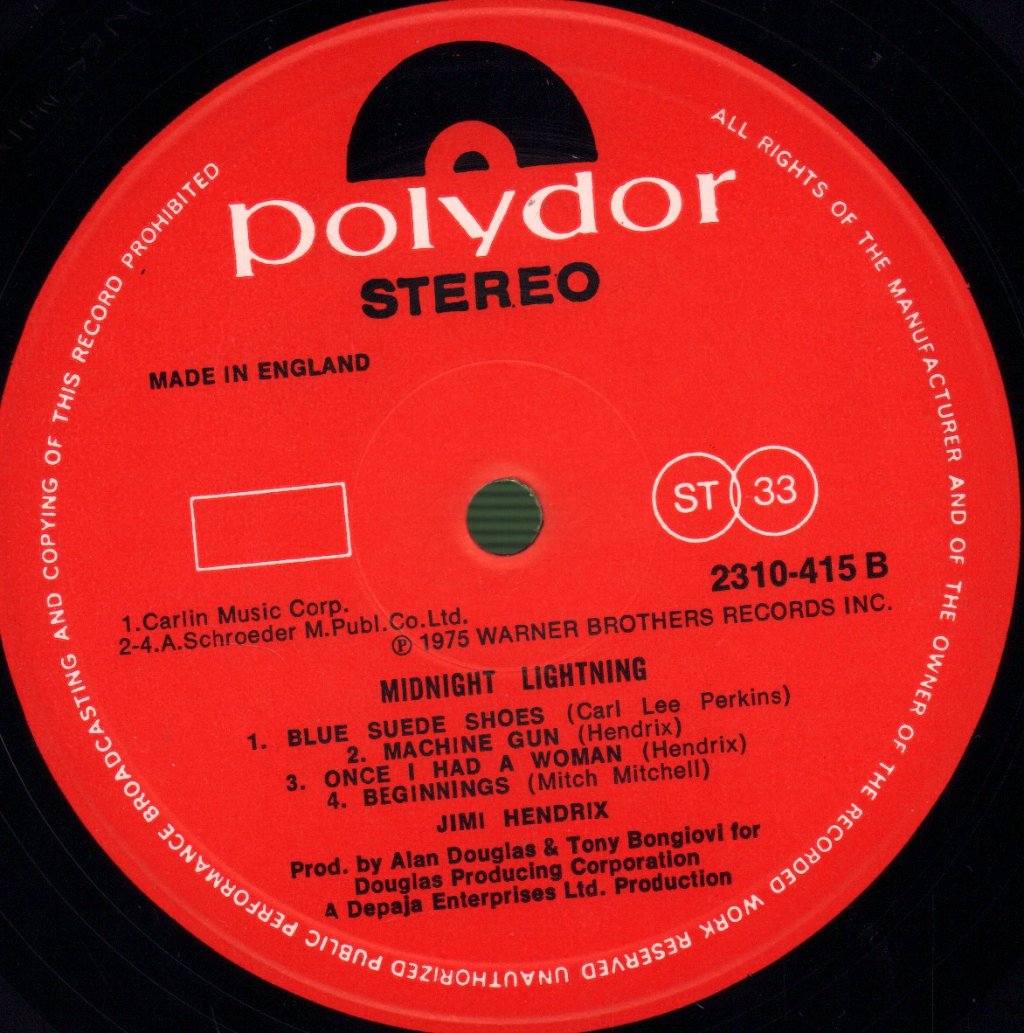 Jimi Hendrix - Midnight Lightning - Lp – Vinyl Tap