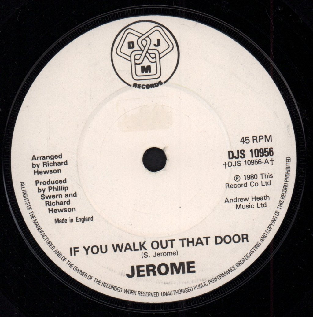 Jerome - If You Walk Out That Door - 7 Inch – Vinyl Tap
