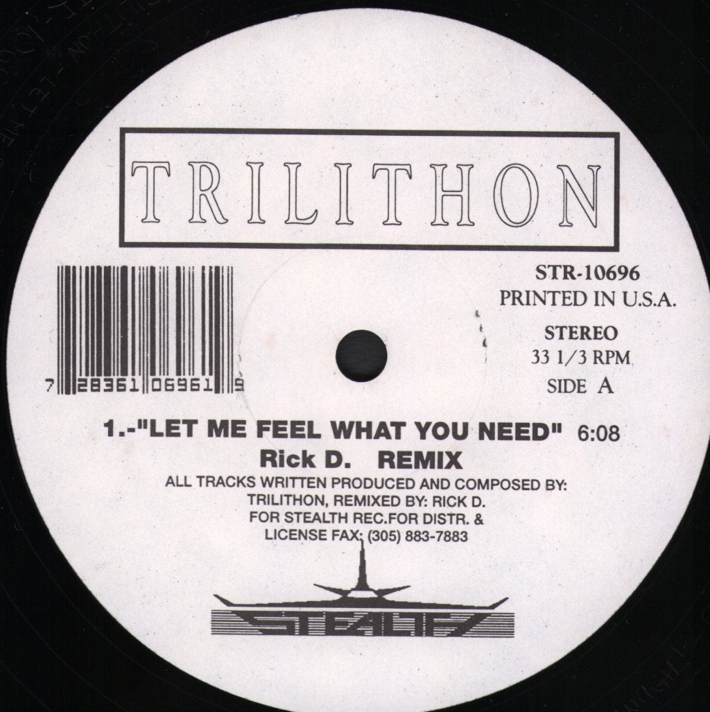 Trilithon - Let Me Feel What You Need - 12 Inch – Vinyl Tap