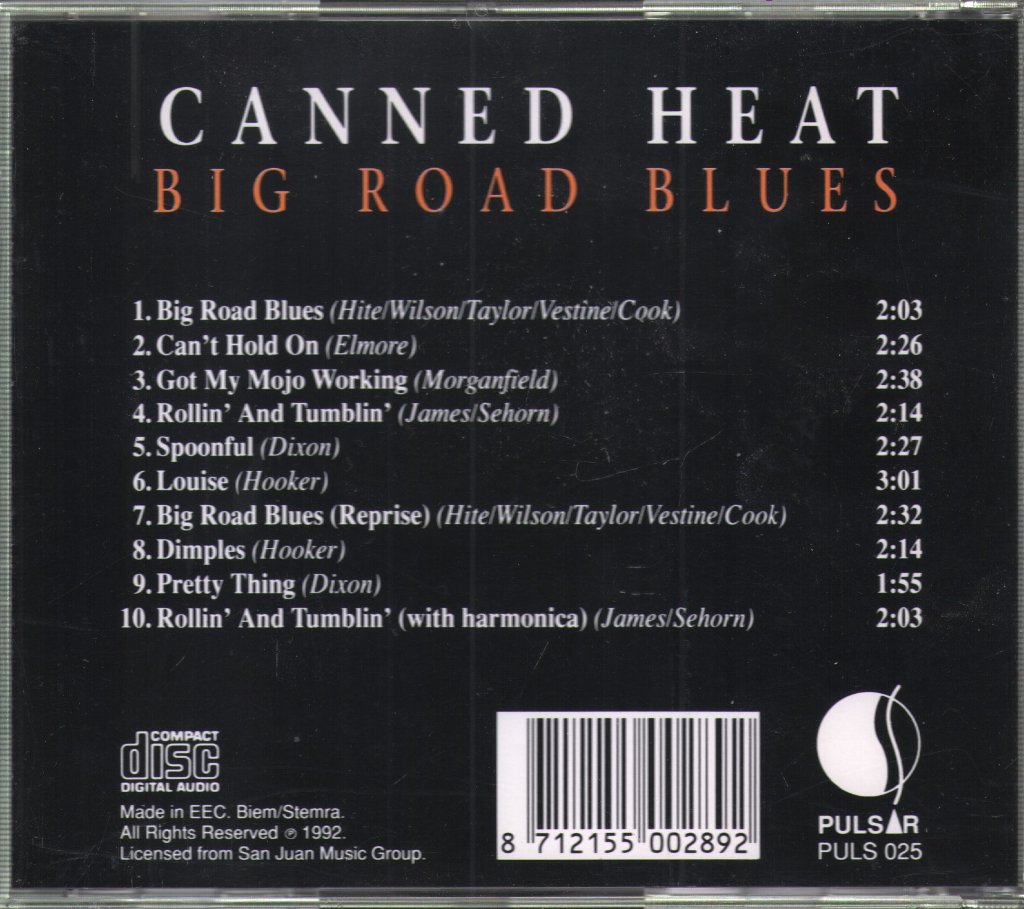 Canned Heat - Big Road Blues - Cd – Vinyl Tap