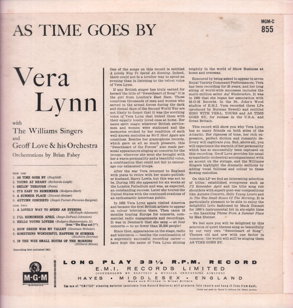 Vera Lynn - As Time Goes By - Lp – Vinyl Tap