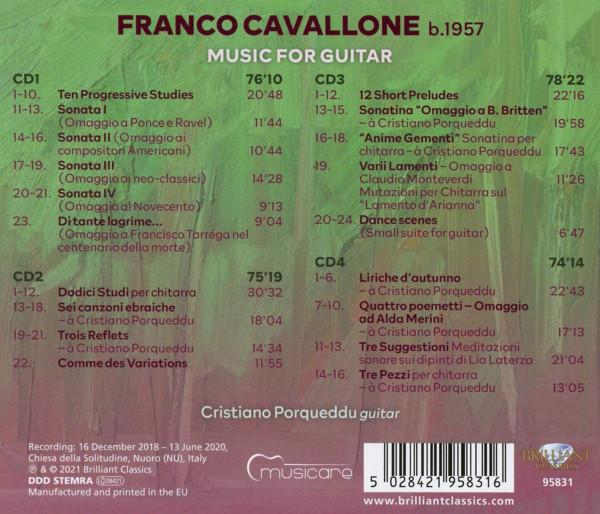 Cristiano Porqueddu - Franco Cavallone - Music For Guitar - Cd Set ...