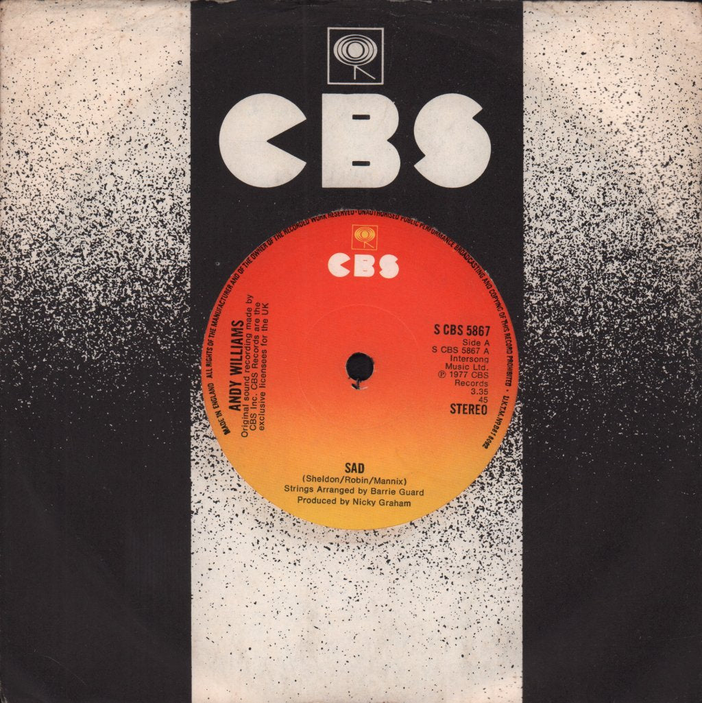 Andy Williams - Sad - 7 Inch – Vinyl Tap