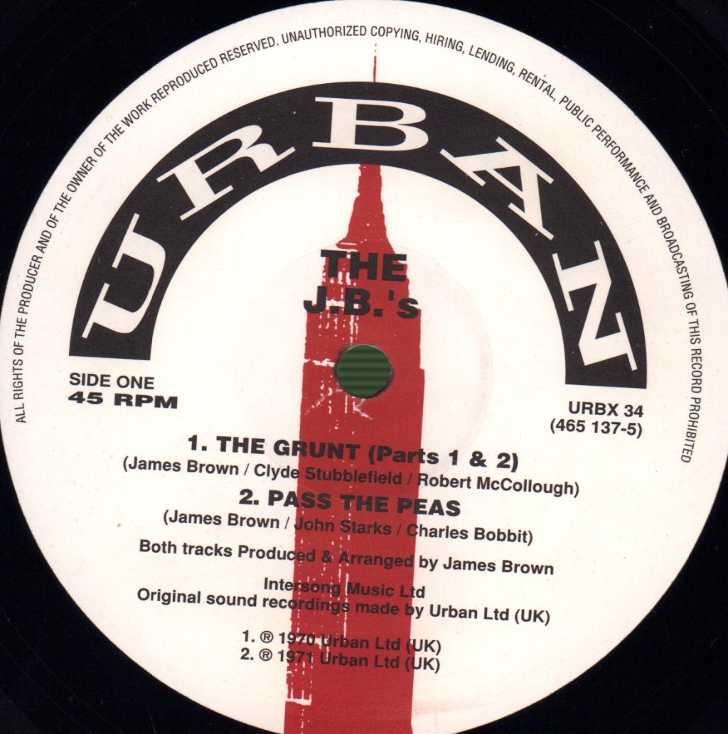 J.B.'s - Grunt (Parts 1 & 2) - 12 Inch – Vinyl Tap