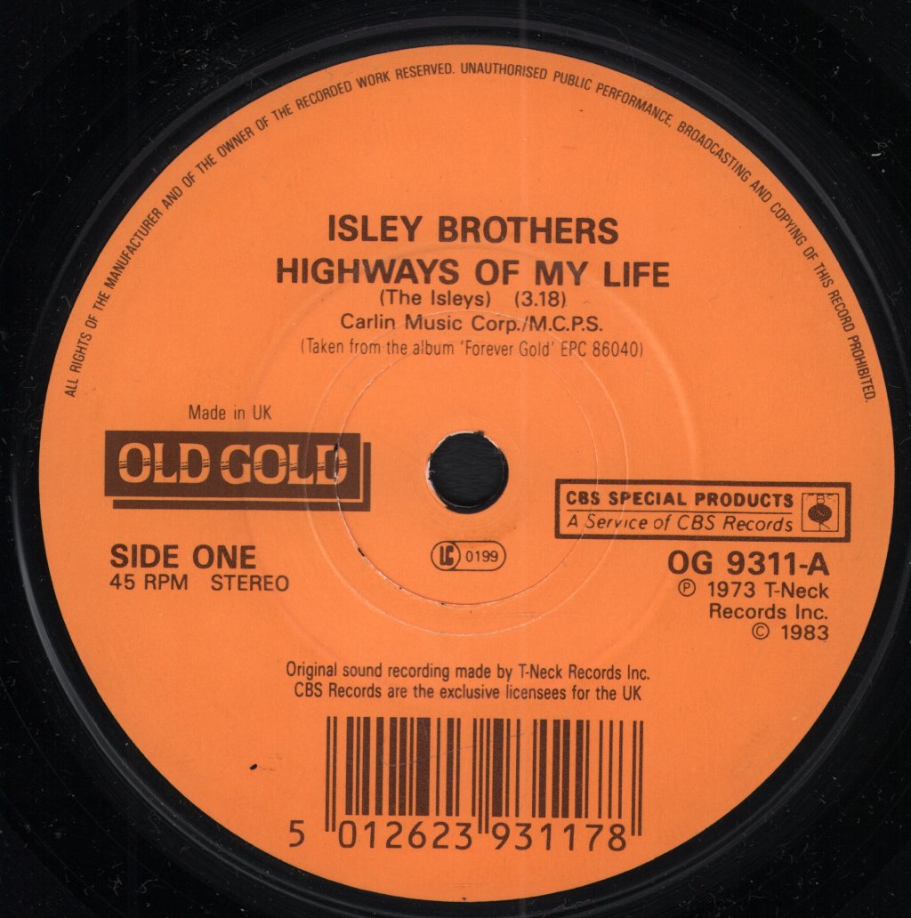 Isley Brothers - Highways Of My Life - 7 Inch – Vinyl Tap