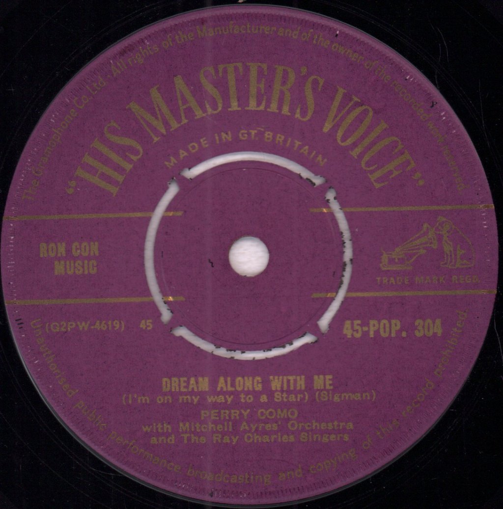 Perry Como - dream along with me - 7 Inch – Vinyl Tap