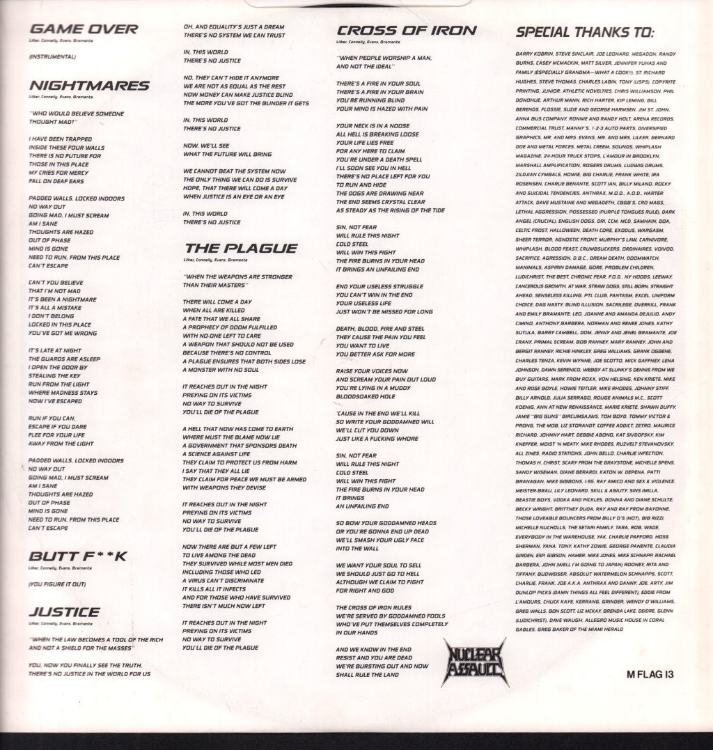 Nuclear Assault - Plague - Lp – Vinyl Tap
