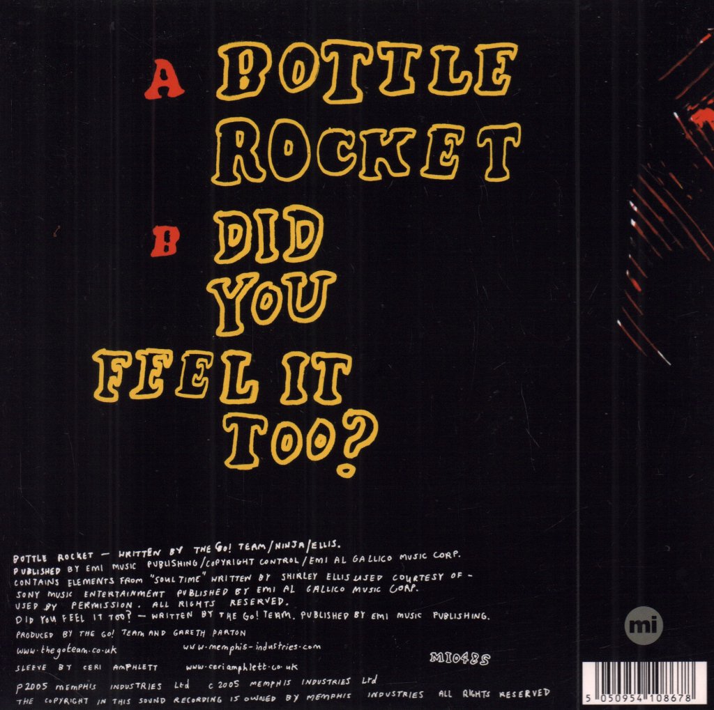 Go! Team - Bottle Rocket - 7 Inch – Vinyl Tap