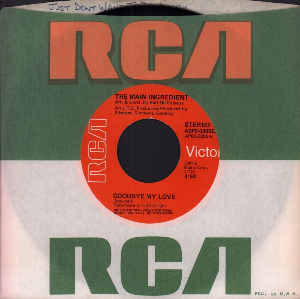 Main Ingredient - Just Dont Want To Be Lonely - 7 Inch – Vinyl Tap