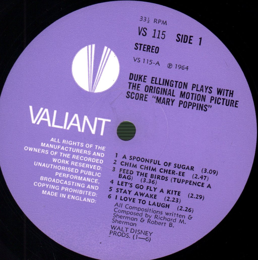 Duke Ellington - Plays With Original Motion Picture Score Mary Poppins ...