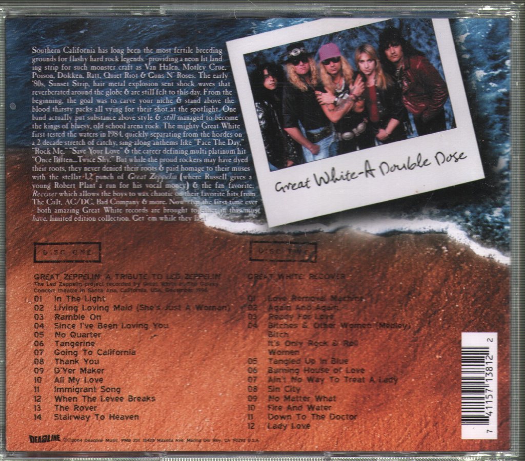 Great White - A Double Dose - Double Cd – Vinyl Tap