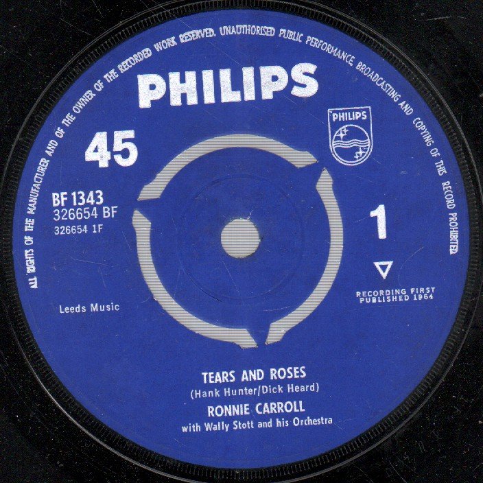 Ronnie Carroll - Tears And Roses - 7 Inch – Vinyl Tap