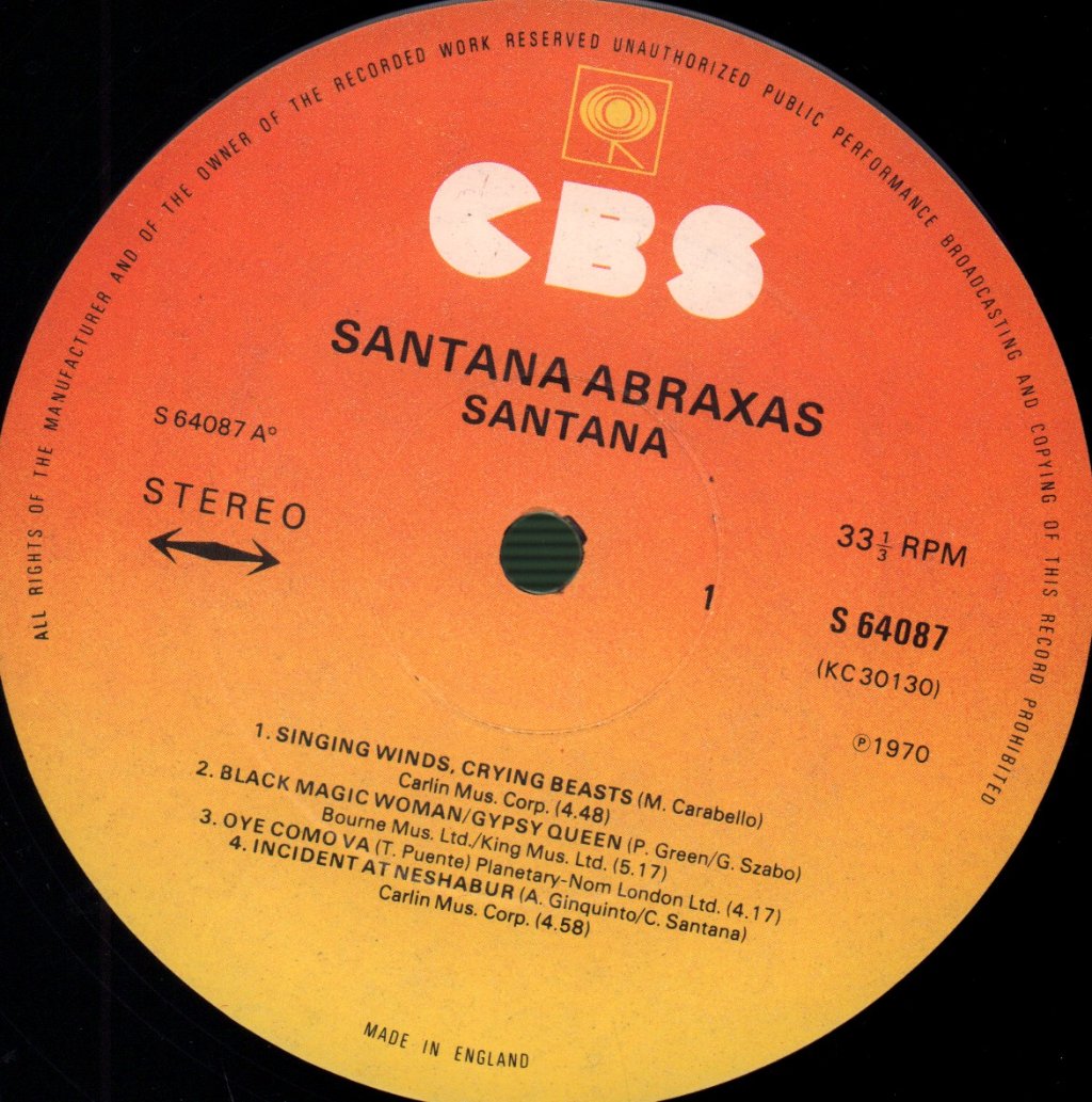 Santana - Abraxas - Lp – Vinyl Tap