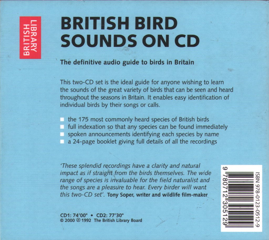 Various Artists - British Bird Sounds On CD - Double Cd – Vinyl Tap