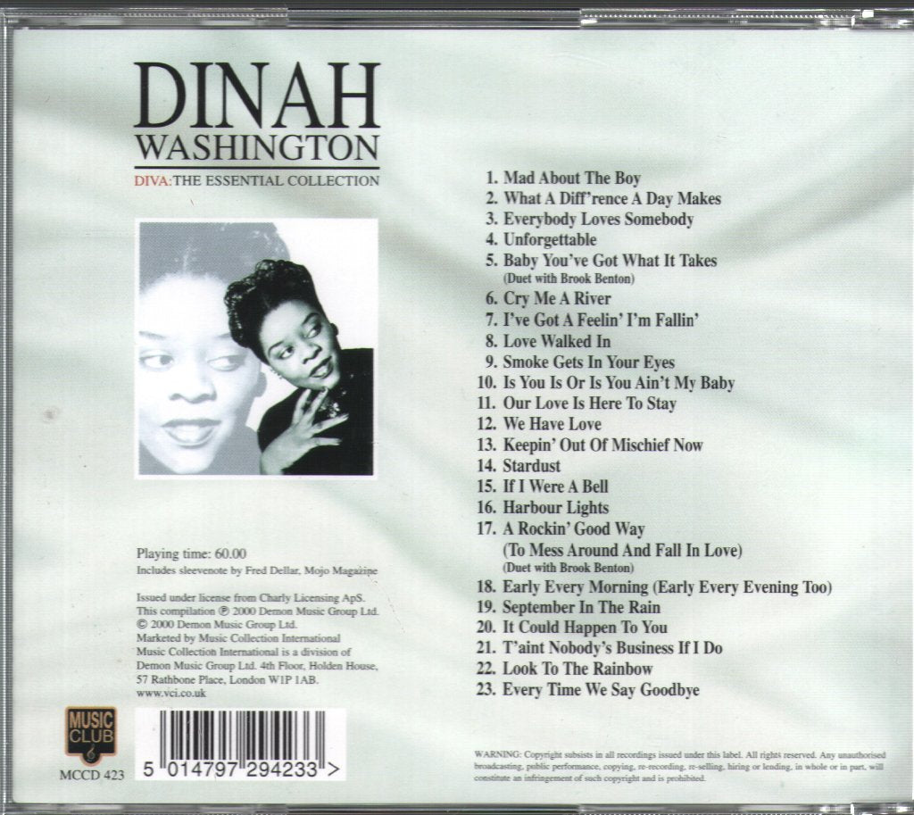 Dinah Washington - Diva: The Essential Collection - Cd – Vinyl Tap