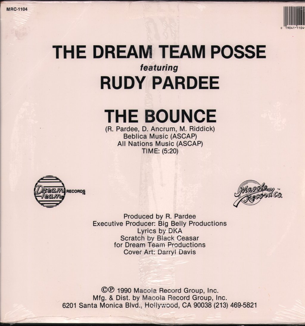 Dream Team Posse Featuring Rudy Pardee - Bounce - 12 Inch – Vinyl Tap