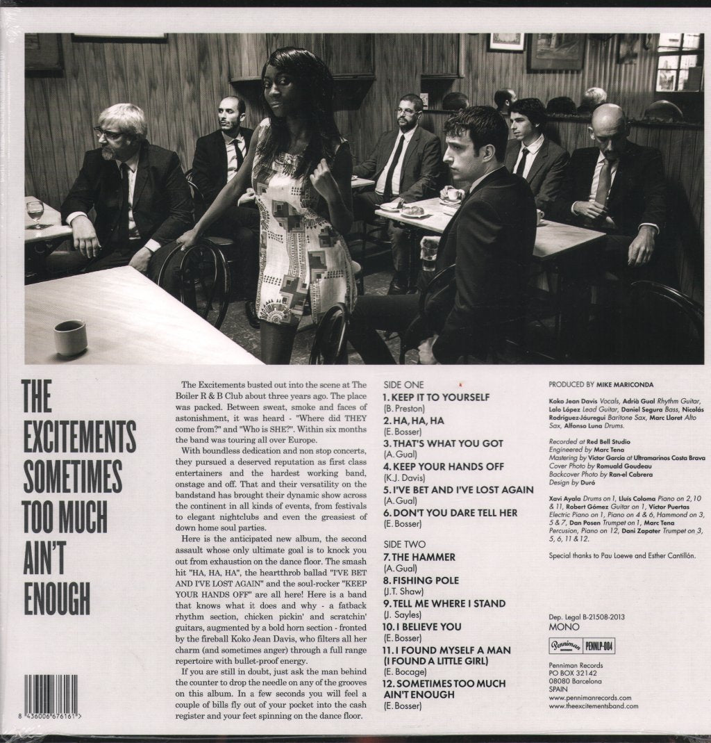 Excitements - Sometimes Too Much Ain't Enough - Lp – Vinyl Tap