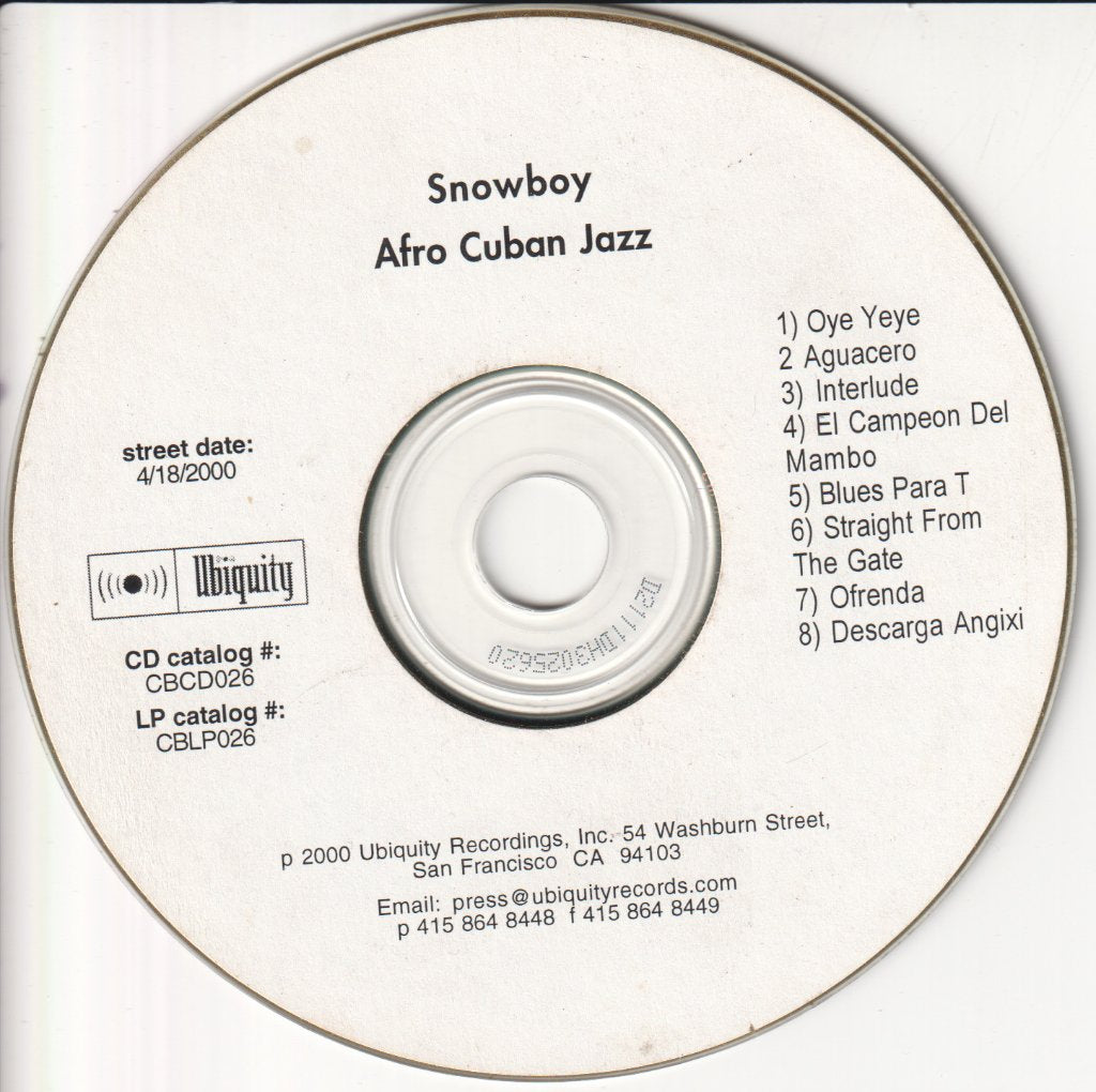 Snowboy & The Latin Section - Play Afro Cuban Jazz - Cdr – Vinyl Tap