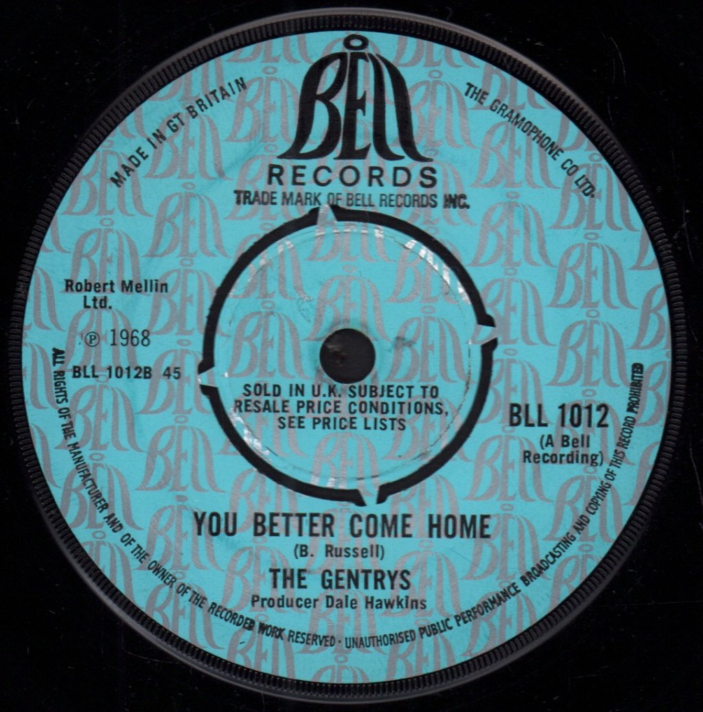Gentrys - I Can't Go Back To Denver - 7 Inch – Vinyl Tap