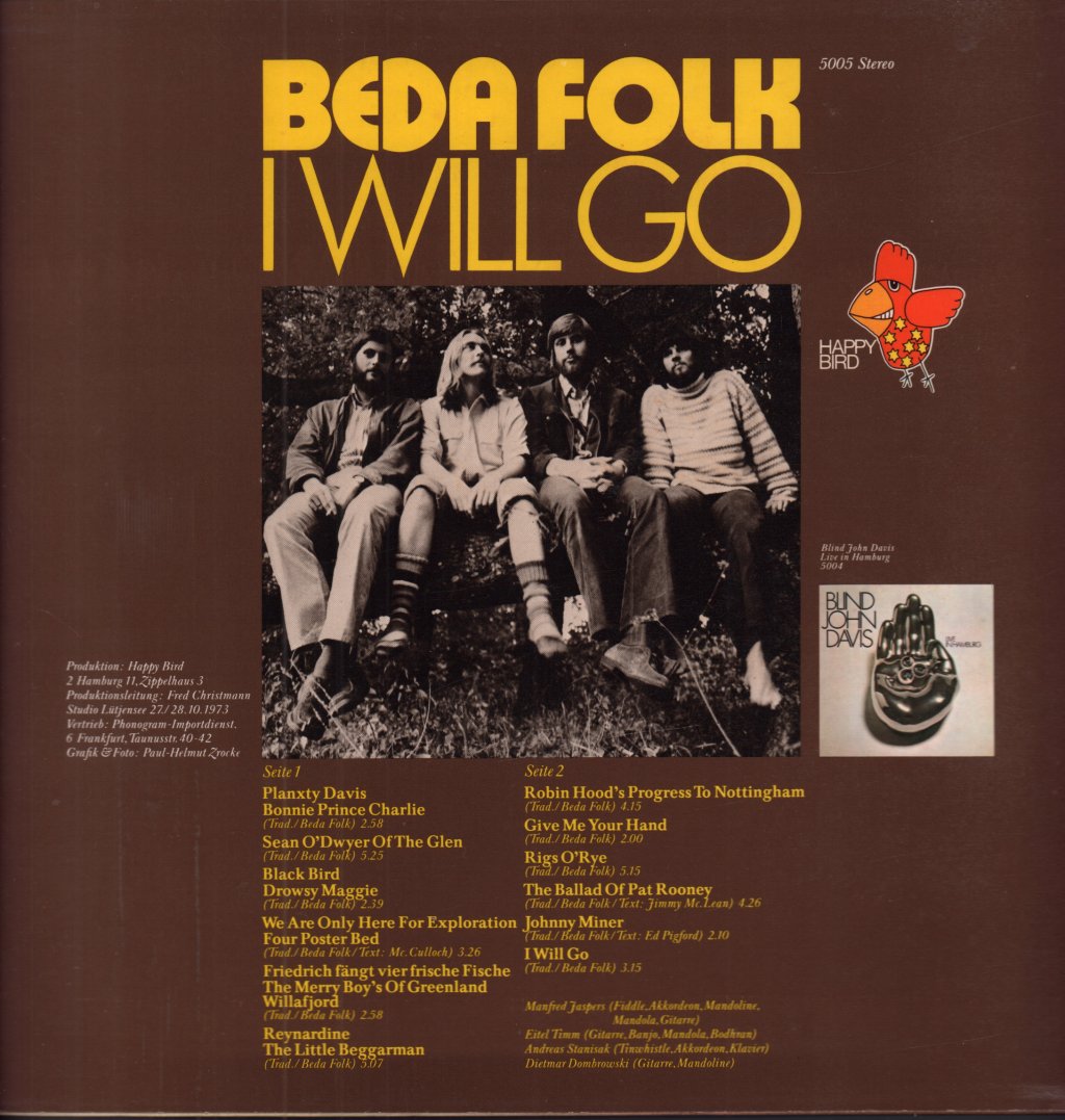 Beda Folk - I Will Go - Lp – Vinyl Tap