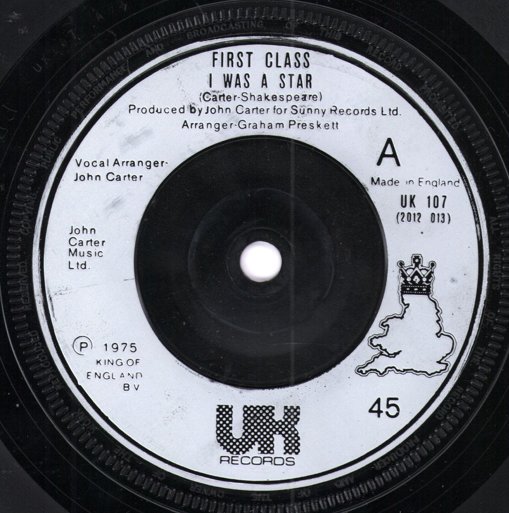 First Class (70'S Pop Group) - I Was A Star - 7 Inch – Vinyl Tap