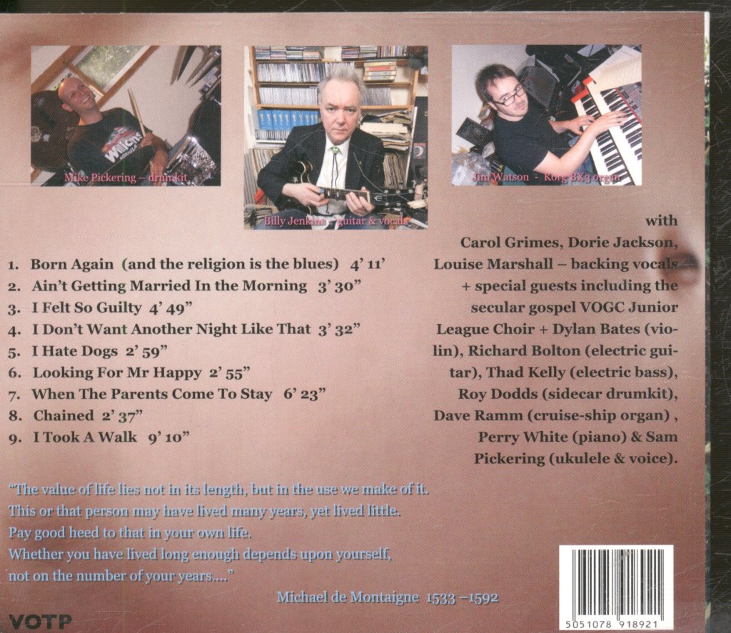 Billy Jenkins Trio Blues Suburbia - Born Again (And The Religion Is Th ...