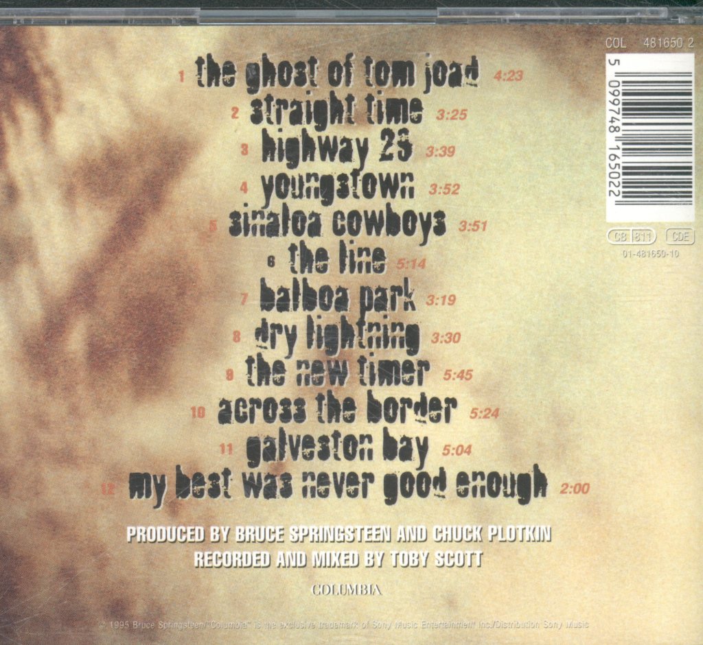 Bruce Springsteen - Ghost Of Tom Joad - Cd – Vinyl Tap