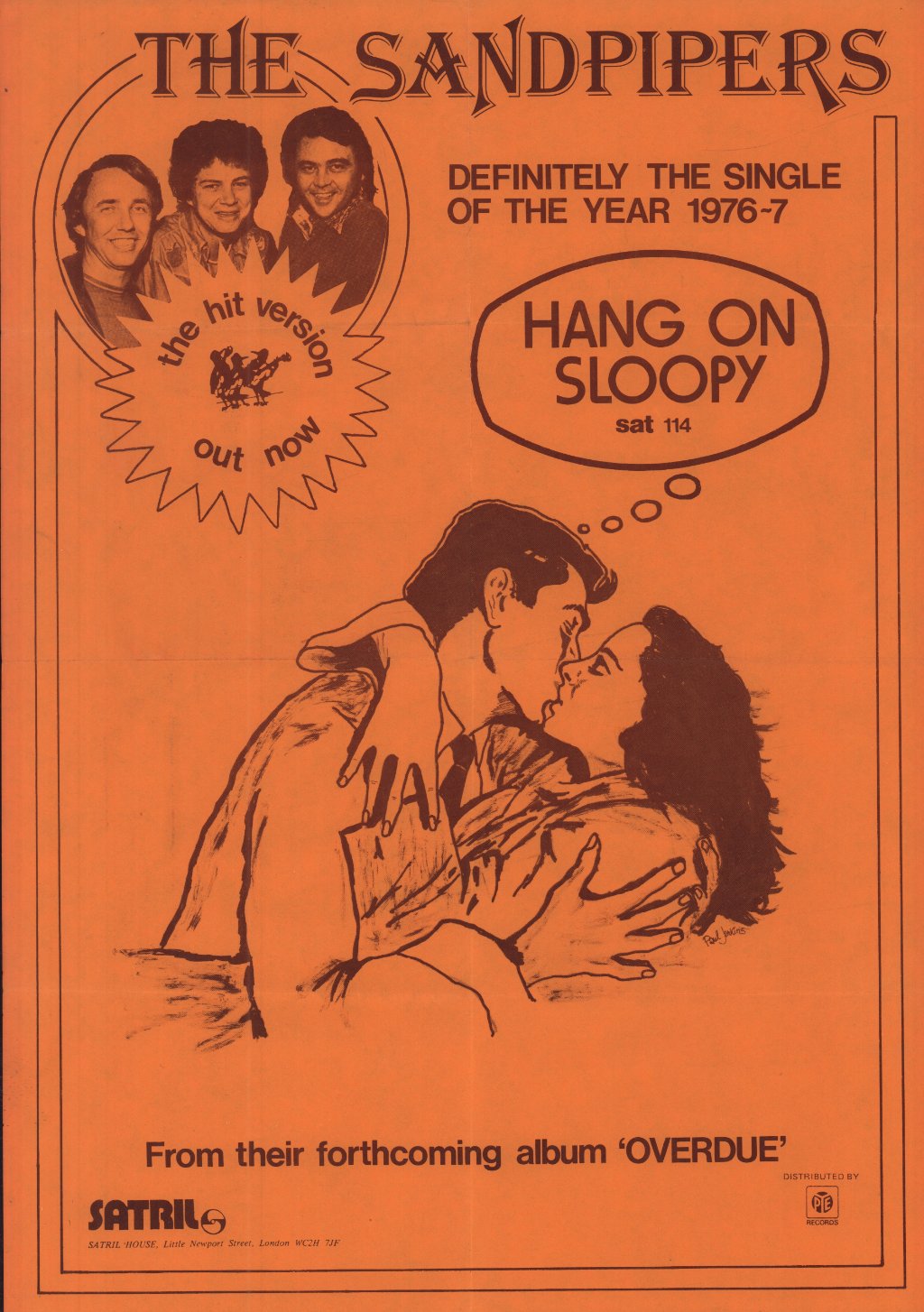 Sandpipers (Easy Listening Group) - Hang On Sloopy - 7 Inch – Vinyl Tap