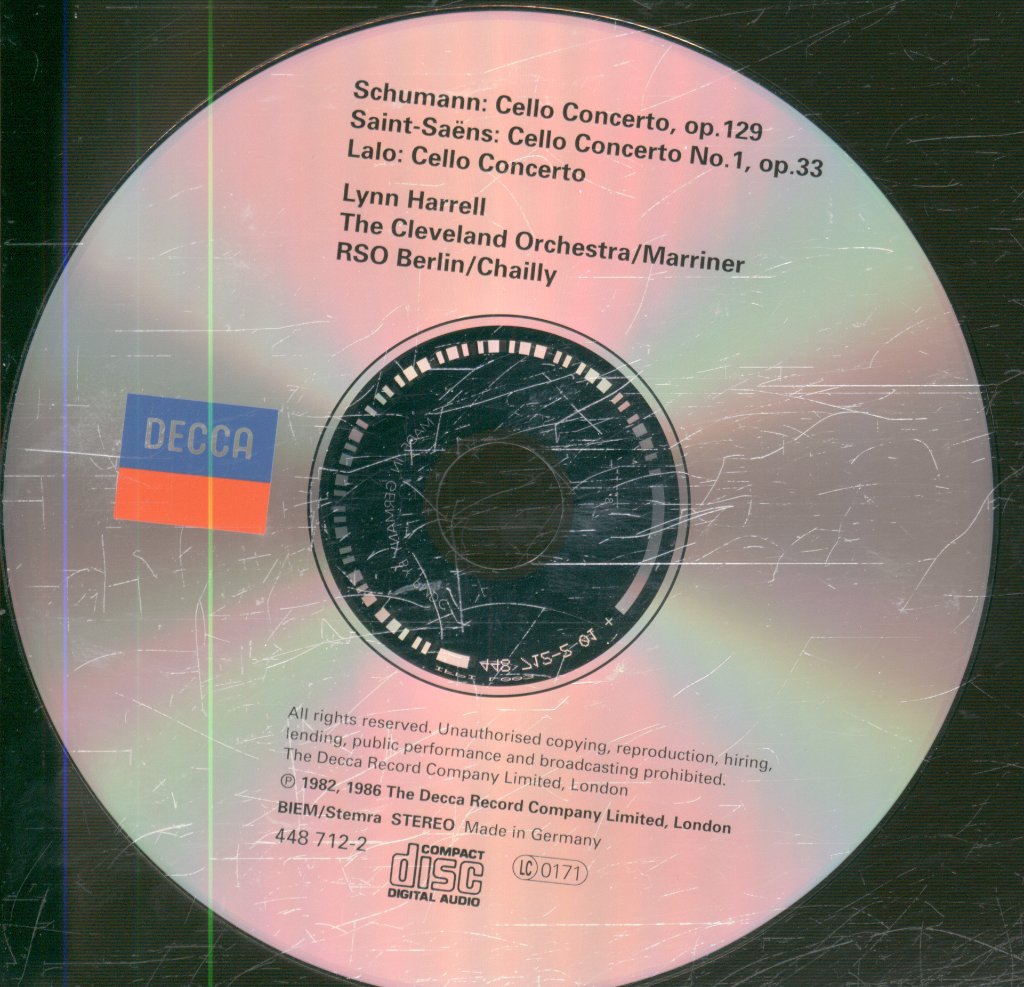 Lynn Harrell - Schumann / Saint-Saens / Lalo - Cello Concertos - Cd ...