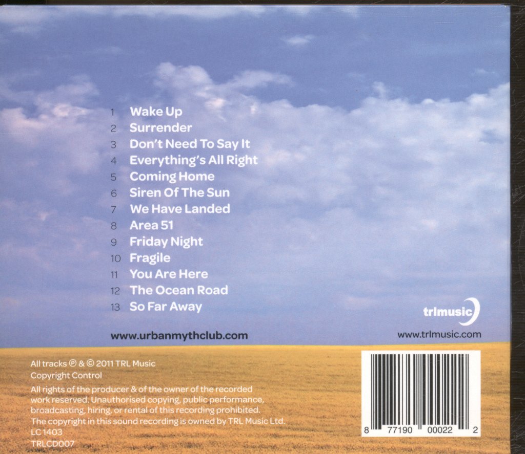 Urban Myth Club - Open Up - Cd – Vinyl Tap