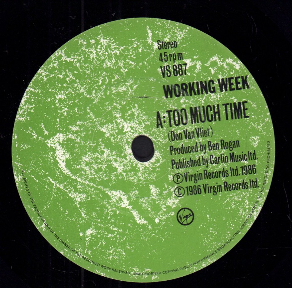 Working Week - Too Much Time - 7 Inch – Vinyl Tap