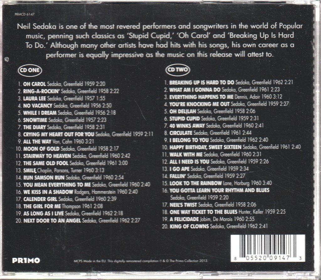 Neil Sedaka - Essential Early Recordings - Double Cd – Vinyl Tap