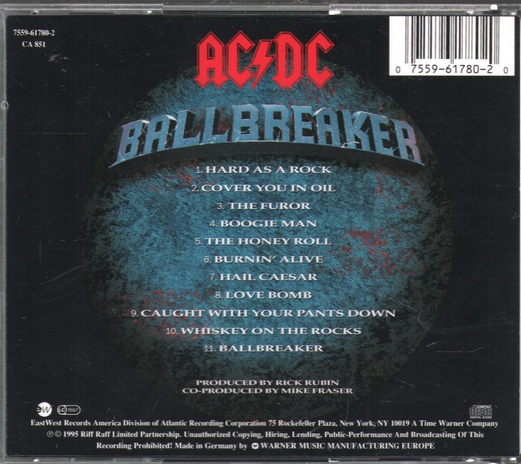 AC/DC - Ballbreaker - Cd – Vinyl Tap