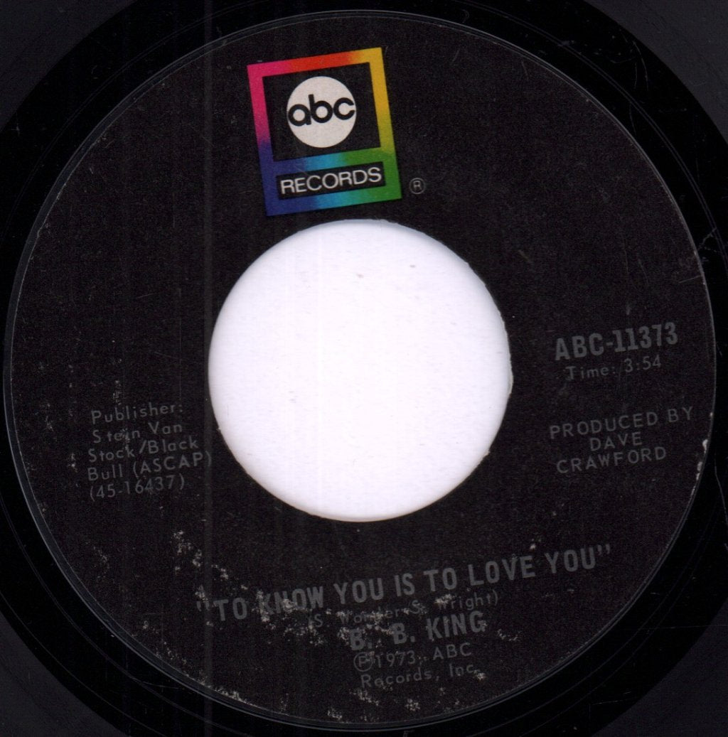 B.B. King - To Know You Is To Love You - 7 Inch – Vinyl Tap