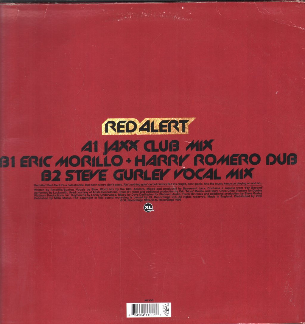 Basement Jaxx - Red Alert - 12 Inch – Vinyl Tap