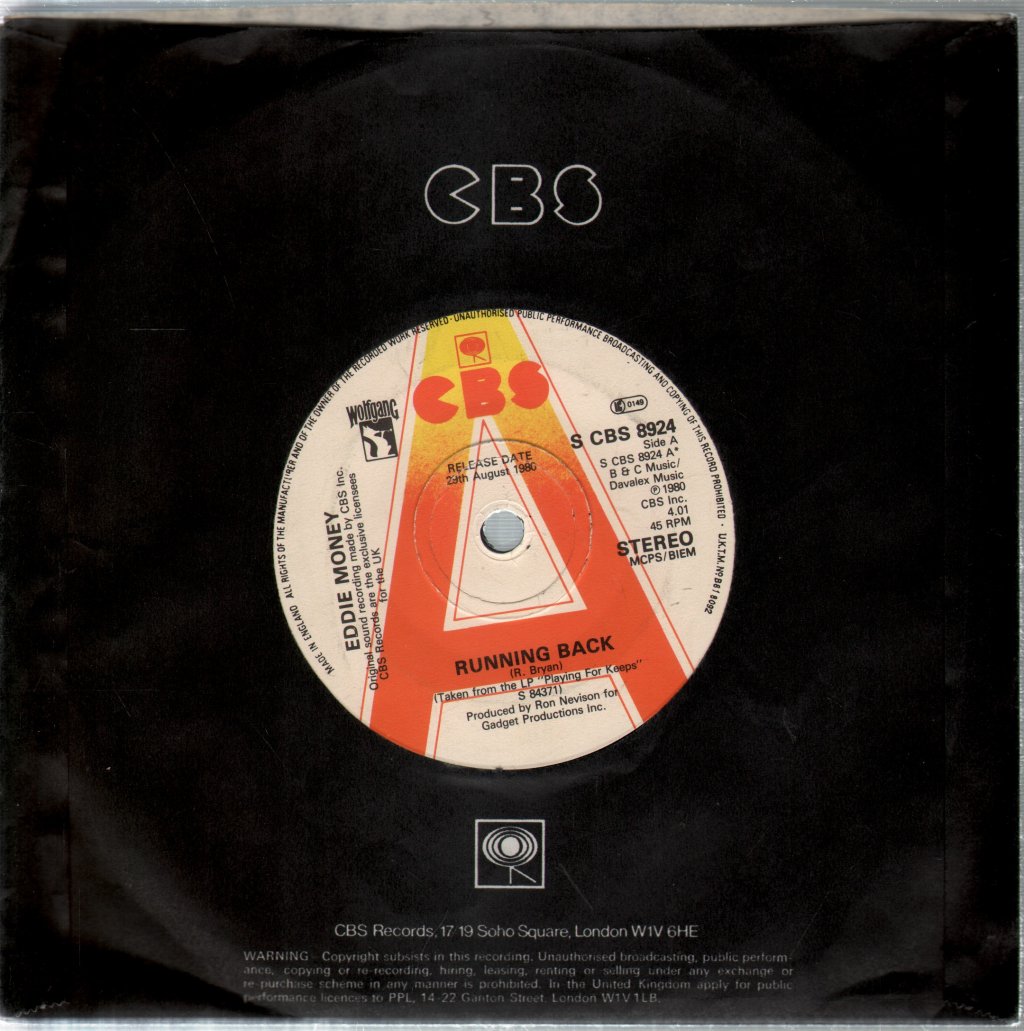 Eddie Money - Running Back - 7 Inch – Vinyl Tap