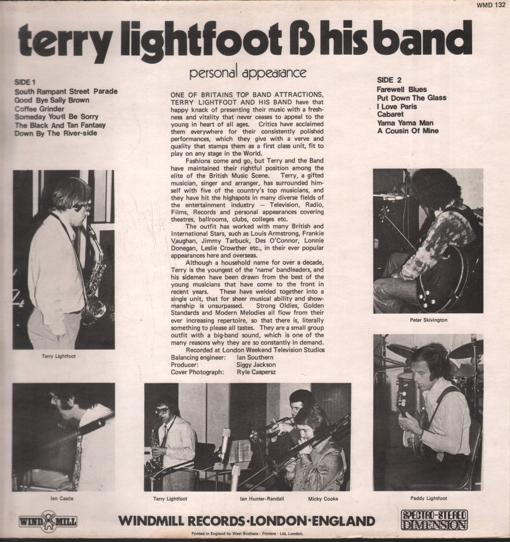 Terry Lightfoot And His Band - Terry Lightfoot And His Band - Lp ...