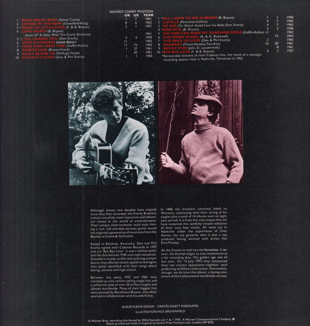 Everly Brothers - Walk Right Back With The Everlys - Lp – Vinyl Tap