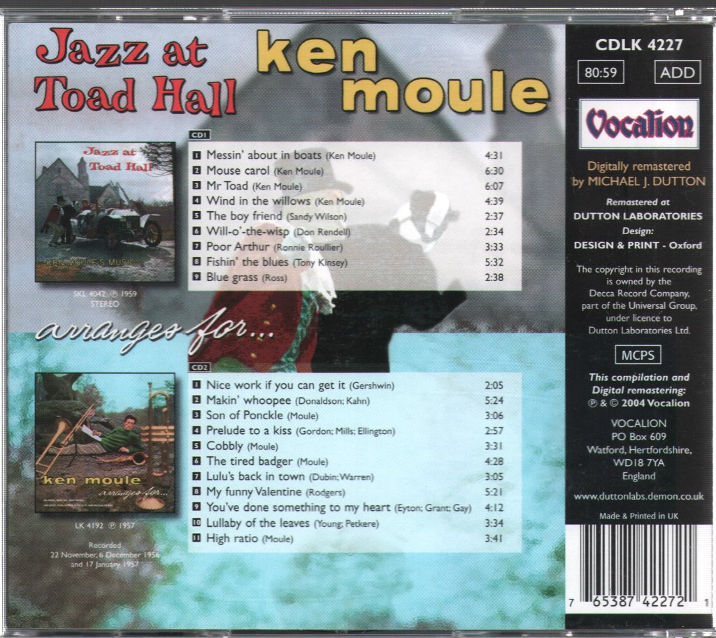 Ken Moule - Jazz At Toad Hall / Ken Moule Arranges For... - Double Cd ...