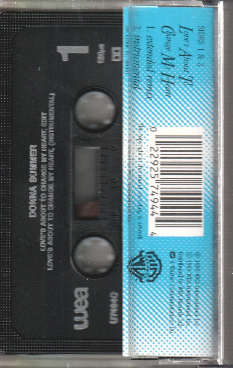 Donna Summer - Love's About To Change My Heart - Cassette – Vinyl Tap