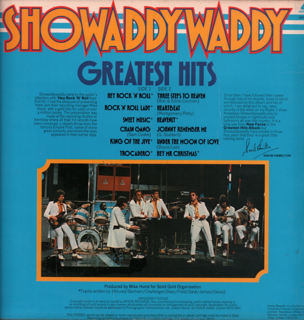Showaddywaddy - Greatest Hits - Lp – Vinyl Tap