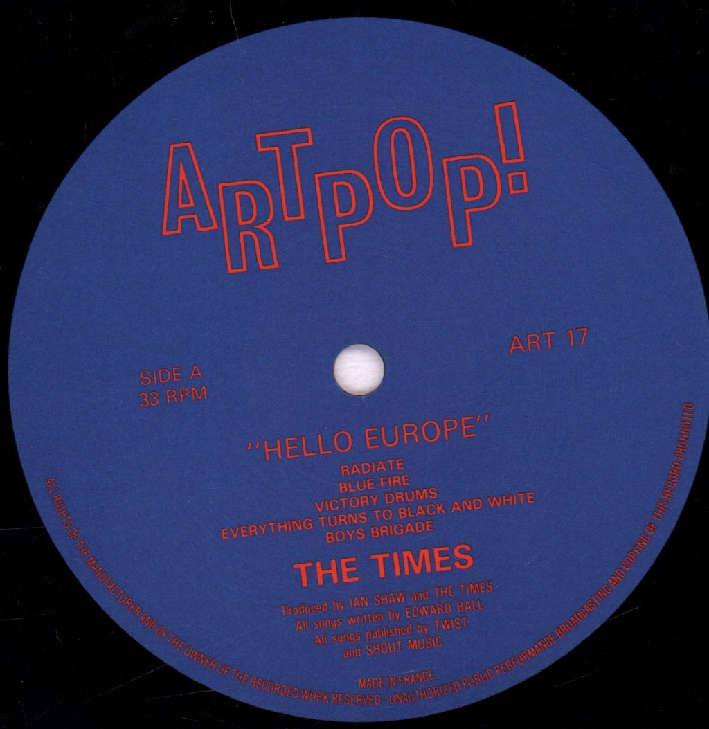 Times (Tv Personalities Spin Off) - Hello Europe - Lp – Vinyl Tap