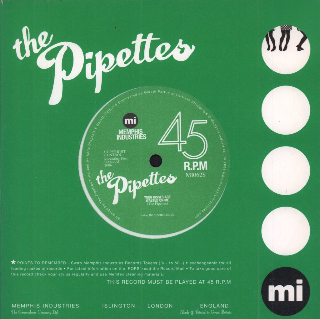 Pipettes - Your Kisses Are Wasted On Me - 7 Inch – Vinyl Tap