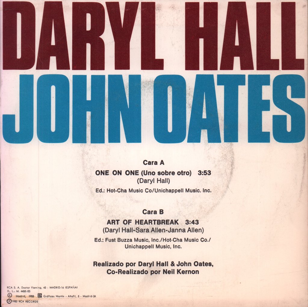 Daryl Hall & John Oates - One On One - 7 Inch – Vinyl Tap