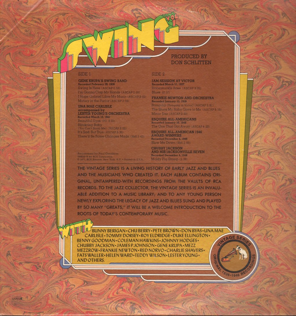 Various Artists - Swing Vol.1 - Lp – Vinyl Tap