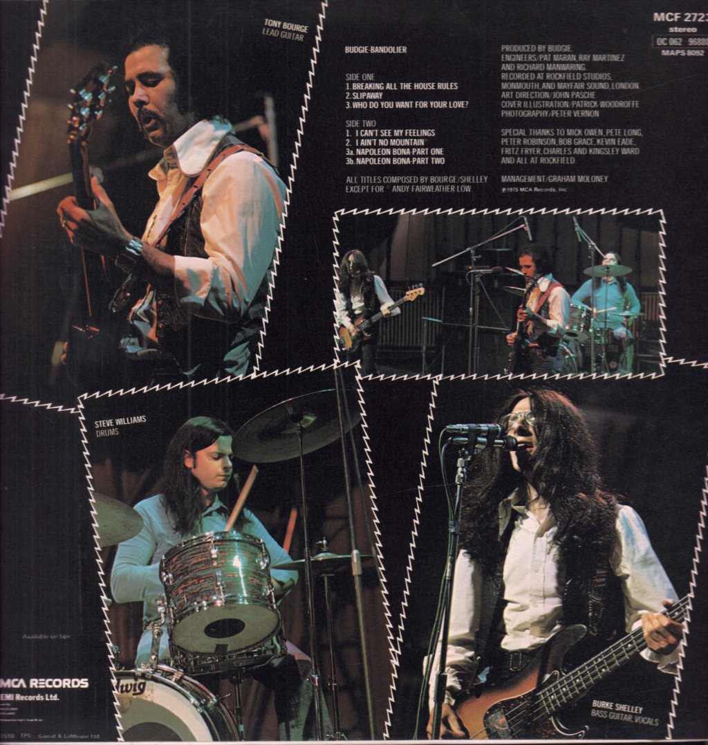 Budgie - Bandolier - Lp – Vinyl Tap