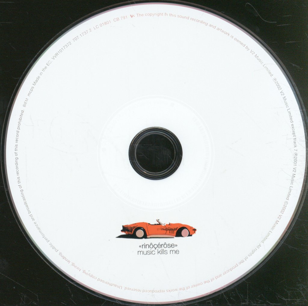 Rinôçérôse - Music Kills Me - Cd – Vinyl Tap