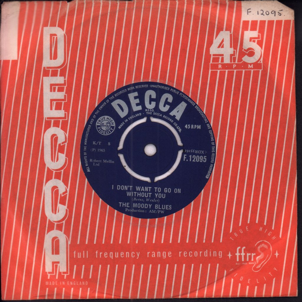 Moody Blues - I Don't Want To Go On Without You - 7 Inch – Vinyl Tap